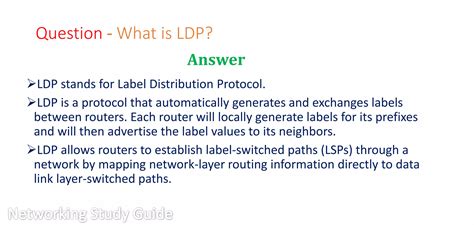 What Is LDP Frequently Asked Questions And Answers On MPLS LDP PPT