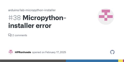 Micropython Installer Error Issue 38 Arduino Lab Micropython