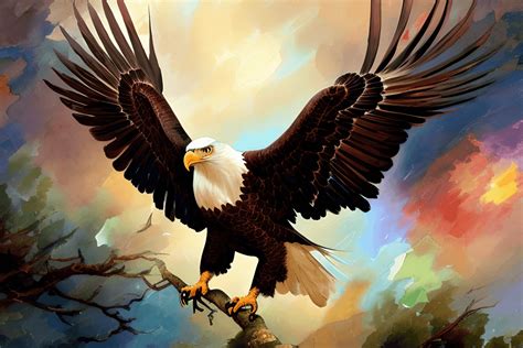 American Bald Eagle Watercolor Painting · Creative Fabrica