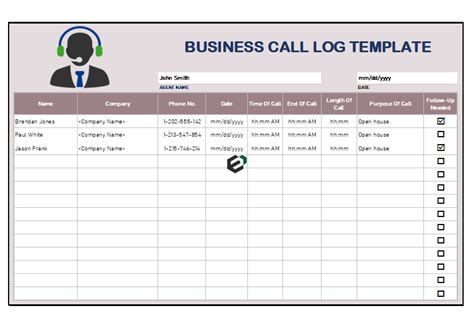 [download] Business Call Log And Monitoring Format In Excel