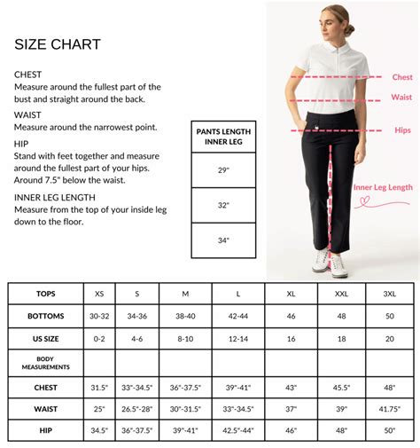 Pants Size Chart For Women
