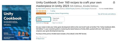 Unity Unity3d Gamedevelopment Cookbook Amazon Newrelease Bookrecommendation Sohini Ghosh