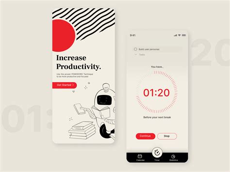 Countdown Pomodoro Timmer Dailyui By Creativerad Lab On Dribbble