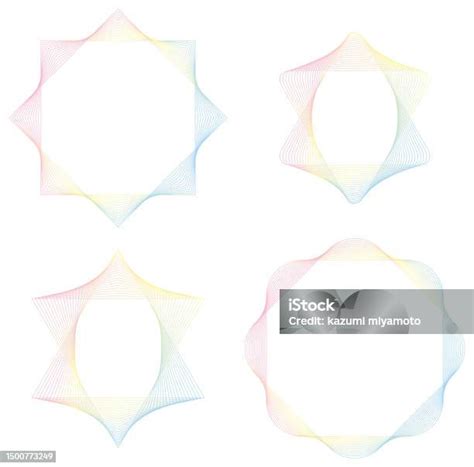 배경 자료 파스텔 색상의 여러 개의 얇은 선으로 구성된 세련된 프레임은 꿈처럼 아름답습니다 설계 세트 벡터 0명에 대한 스톡 벡터 아트 및 기타 이미지 Istock