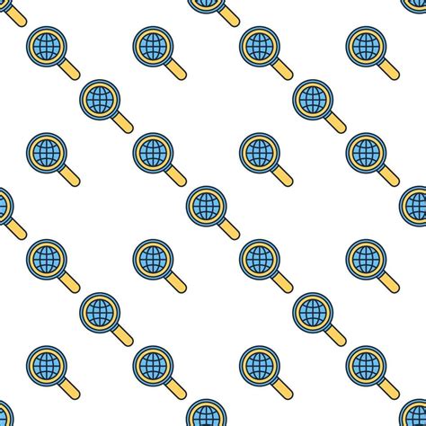 Earth Globe Inside Magnifying Glass Magnifier Blue Seamless Pattern 53663230 Vector Art At Vecteezy