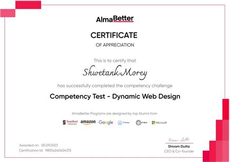 Shwetank Morey On Linkedin Almabetter Linkdeen Certification