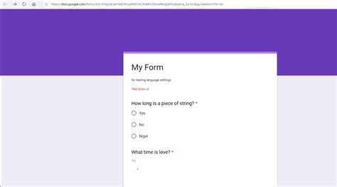 Selecting Language Of A Google Form By Using Hl Xx Doesn T Work For Me