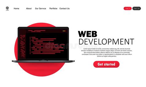 Web Development Illustration Flat Design Concepts For Analysis Coding Programming Programmer