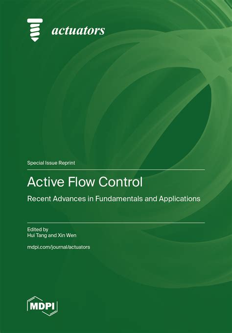 Active Flow Control Recent Advances In Fundamentals And Applications Mdpi Books