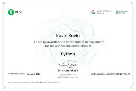 Kavin Muthu On Linkedin Connections Certificate Learn Project Pythonprogramming