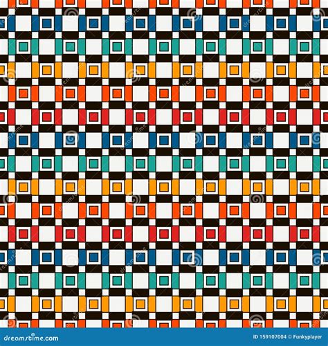 Horizontal Dashed Lines Abstract Background Seamless Pattern With Geometric Motif Stock Vector