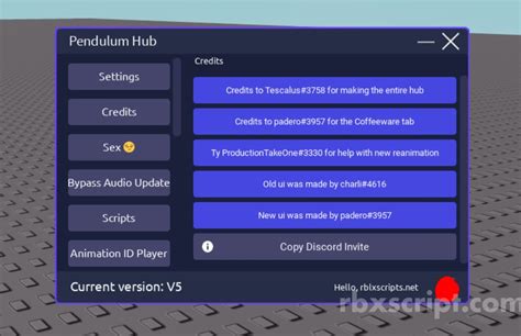 Roblox Pendulum Hub Scripts Rbxscript