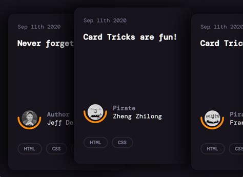 Css Only Stacked Card Template Cardcss Css Script