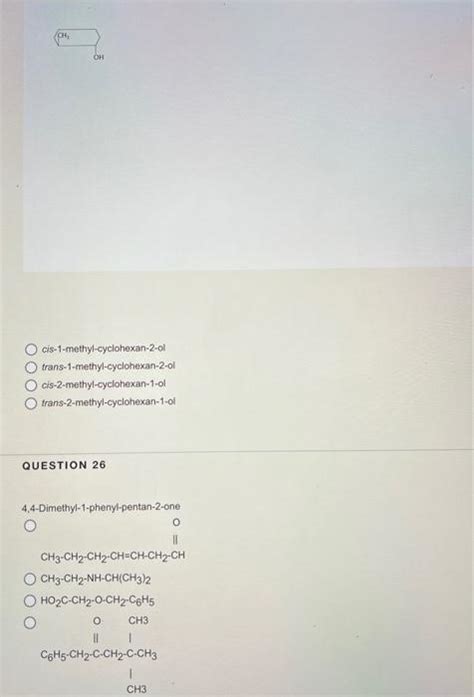 Solved Cis 1 Methyl Cyclohexan 2 Ol