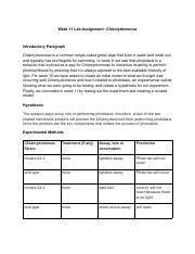 Lab Writeup 2 Pdf Week 11 Lab Assignment Chlamydomonas Introductory