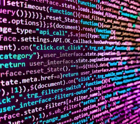 Programming Source Code Abstract Screen Of Software Developer Lots Of
