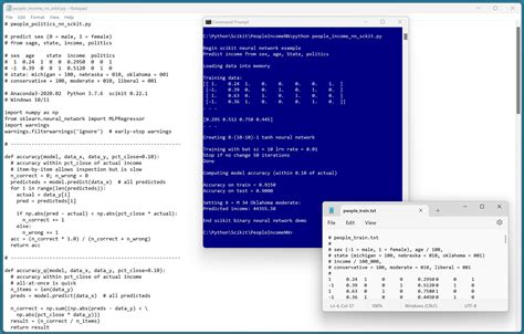 Peopleincomescikitnndemo James D Mccaffrey