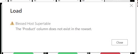 The Product Column Does Not Exist In The Rowset Microsoft Fabric
