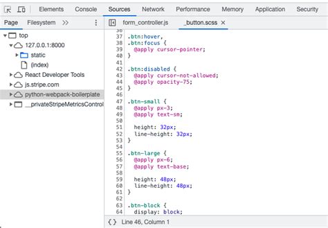 debug javascript and css saas hammer documents