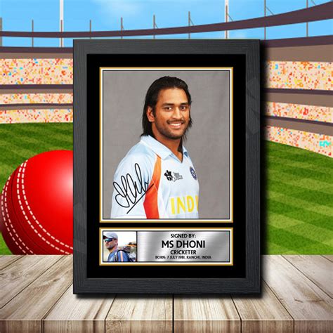 Ms Dhoni Autograph Image Sellers Sale