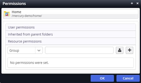 Permissions Dialog