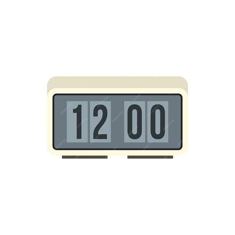 Premium Vector Retro Digital Table Clock Icon In Flat Style Icon In Flat Style On A White