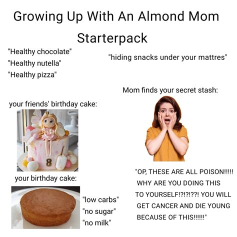 Growing Up With An Almond Mom Starterpack Rstarterpacks