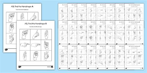 Asl Find The Handshape Alphabet Activity Pack Teacher Made