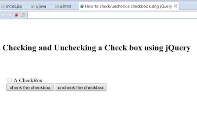 How To Check Uncheck Checkboxes In A Page Using Jquery Example Tutorial