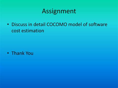 Software Engineering 10 Software Cost Estimation Cocomo Pptx