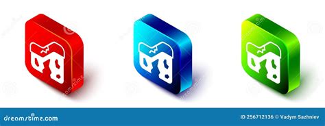 Isometric Geological Fault Icon Isolated On White Background Structural Geology Stock Vector