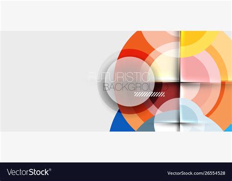 Geometric Design Abstract Background Circles Vector Image