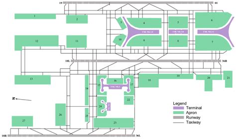 Topological Layout Of The Pek Airport Surface Network Download Scientific Diagram