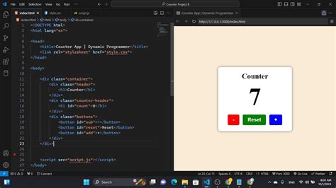 Counter App Using Javascript How To Create Counter App Javascript Coding Youtube