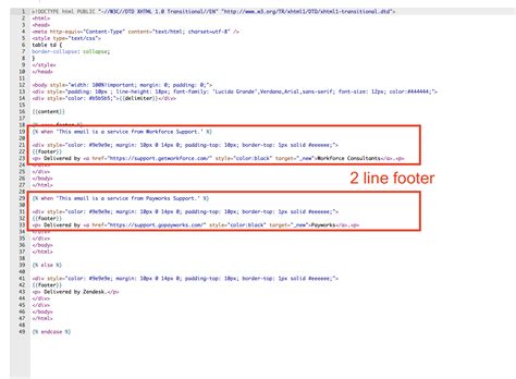 Zendesk Html Email Template