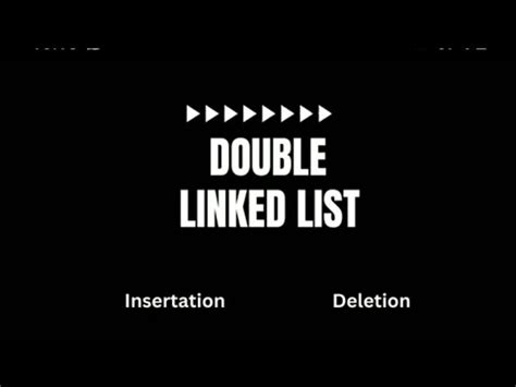 Double Linked List Inseration And Deletion DSA YouTube