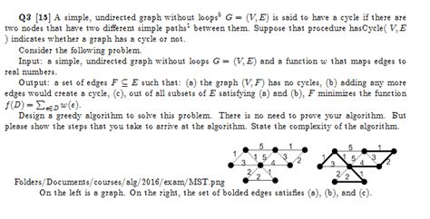 solved q3 [15] a simple undirected graph without loops