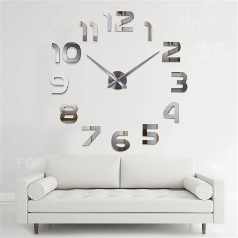 3d Годинники настінні — Великі дзеркальні наклейки з 3d ефектом