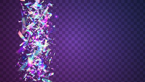 생일 틴셀 파티 프리즘 반짝이는 예술 플라잉 호일 홀로그램 텍스처 블루 디스코 효과 금속 프리즘 템플릿 보케 배경 핑크 생일