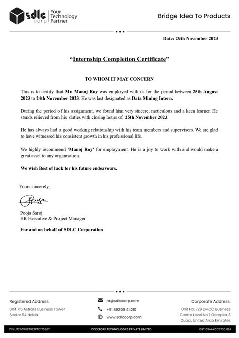 Datamining Internship Sdlccorp Manoj Roy