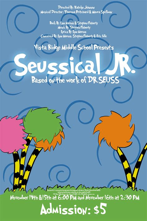 2019 2020 Seussical Jr Poster Behance