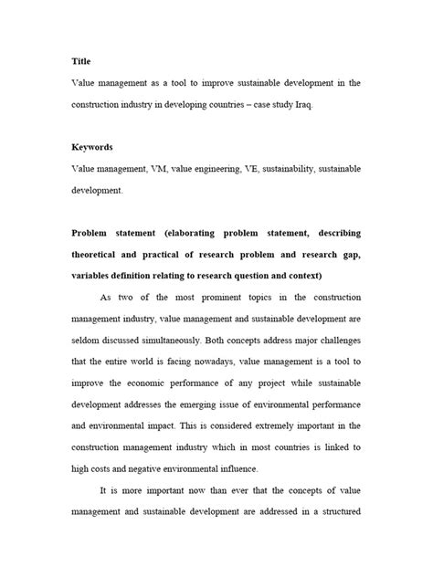 Complete Proposal For Value Sustainability Pdf