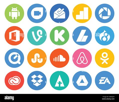 20 Social Media Icon Pack Including Odnoklassniki Music Adsense