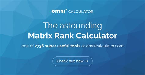 Matrix Rank Calculator