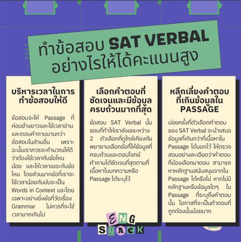 เจาะลึกข้อสอบ Sat Verbal อย่างละเอียดเผยเทคนิคเพิ่มคะแนน