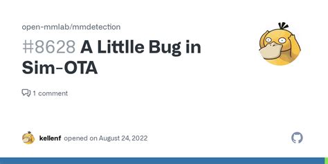 A Littlle Bug In Sim Ota · Issue 8628 · Open Mmlabmmdetection · Github