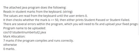 Solved The Attached Java Program Does The Following Reads
