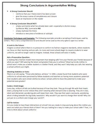 99 Conclusion Examples