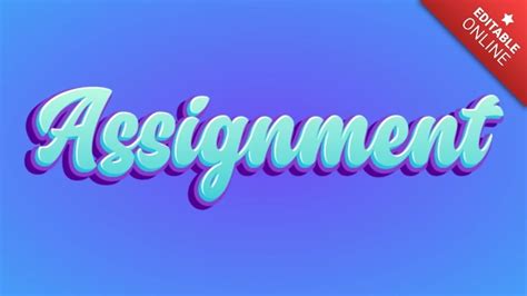 Assignment Turquoise Blue 3d Text Effect Generator Assignment Turquoise Blue 3d Text Effect Generator