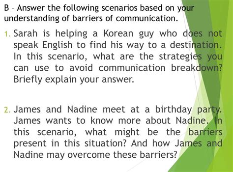 B Answer The Following Scenarios Based On StudyX